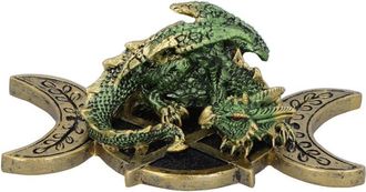 Nemesis Now DREI Mond Wächterdrachen, goldfarben, 13,2 cm