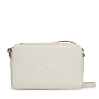 Calvin Klein Jeans Handtasche Calvin Klein Jeans Sculpted Ew Camera Bag LV04K3036G Wei&szlig;