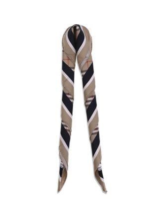 Burberry Womens Scarf Silk Check Sand Scarfs