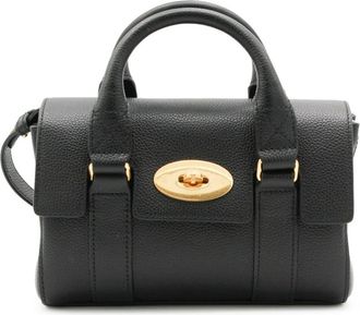 Mulberry Crossbody Bags - Black Leather Mini Heritage Bayswater Bag - Gr. unisize - in Schwarz - f&uuml;r Damen
