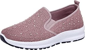 Generic Chaussures &agrave; enfiler pour femme - Baskets larges - Chaussures de marche pour femme - Avec amortissement - Antid&eacute;rapantes - Semelles &eacute;paisses - Chaussu