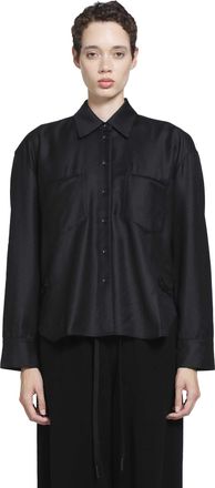 Andrea Ya'aqov Cropped Shirt Jacket