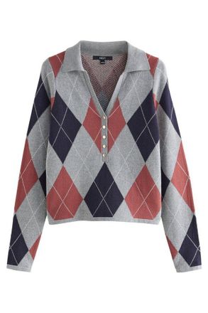 Next Polokragenpullover Weicher Polo-Strickpullover mit V-Ausschnitt (1-tlg)