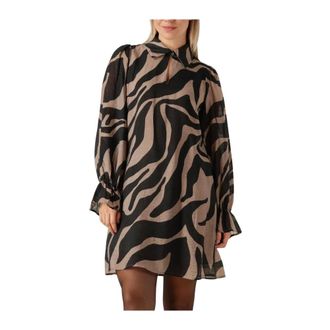 Bruuns Bazaar Schwarzes Midi-Kleid f&uuml;r Herbst/Winter - - Dresses - Damen - Schwarzk - S