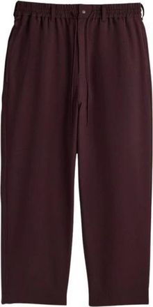 Yohji Yamamoto Homme, Pantalons, Rouge, Taille: L M 3S TP Cropped Pantalons