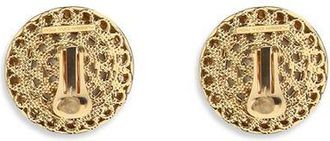 Alessandra Rich Crystal Clip-On Earrings - Gold