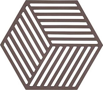Zone Denmark Sechseckiger Silikonuntersetzer, Farbe: Zone, Schokoladenbraun