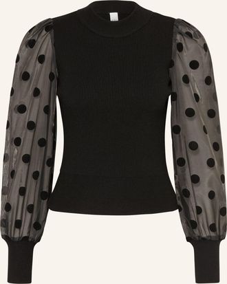 Y.A.S. Pullover Im Materialmix schwarz