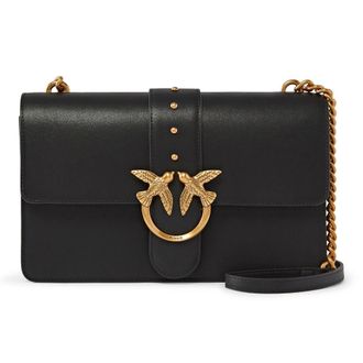 Pinko Love One Classic CL Kalbsleder SE, Einheitsgr&ouml;&szlig;e, Z99q Schwarz-Antik-Gold, Einheitsgr&ouml;&szlig;e