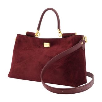 Dolce & Gabbana Womens Vittoria Crossbody - Dolce&gabbana Leather Burgundy Calfskin Bags Crossbodies
