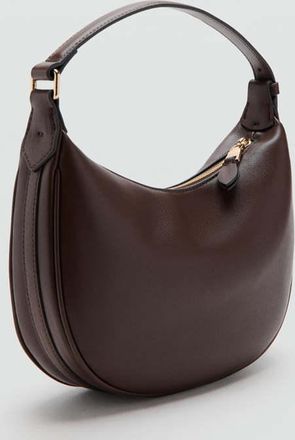 Mango Sac &agrave; main ovale chocolat - Femme - Taille unique - MANGO