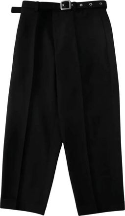 Jil Sander Homme, Pantalons, Noir, Taille: S Wide Pantalons