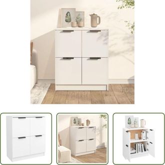 vidaXL Wei&szlig; - Sideboard Wei&szlig; 60x30x70 cm Holzwerkstoff