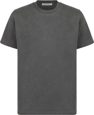 Our Legacy Homme, Tops, Gris, Taille: L T-shirt Gris Col Rond en Coton