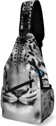 Generic Sacoche Homme Bandouliere L&eacute;opard des neiges Antivol Sling Bag Mode Sac &agrave; Dos De Voyage pour Homme Camping Femme