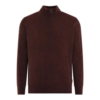 Barbour Holden Half Zip Jacke - - Knitwear - Herren - Rot - M