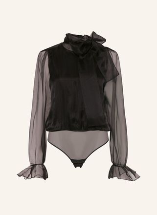 Undress Code Undress Code String-Body Pure Elegance Mit Schluppe Und R&uuml;schen schwarz