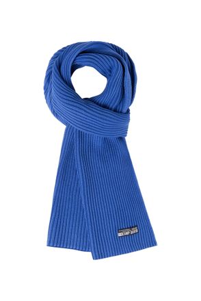 Camp David Herren Rippstrickschal Stone Washed Flight Blue, None