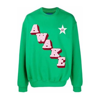 Awake NY Logo Rundhals-Sweatshirt - - Sweatshirts & Hoodies - Herren - Gr&uuml;n - L