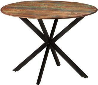 vidaXL Vidaxl - Table &agrave; d&icirc;ner &Oslash;110x78 cm Bois de r&eacute;cup&eacute;ration massif et acier