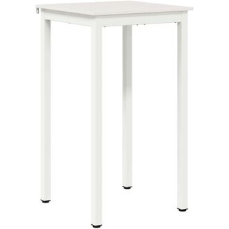 vidaXL Bartisch Wei&szlig; 60 x 60 x 105 cm Massives Kiefernholz vidaXL