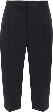 Elisabetta Franchi Flie&szlig;ende Gabardine-Hose - - Trousers - Damen - Schwarzk - 2XL