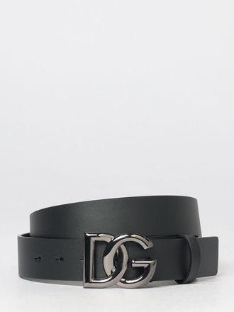 Dolce & Gabbana Ceinture en cuir de veau lisse avec boucle monogramme DG