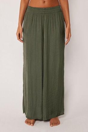 Calzedonia Gl&auml;nzende Palazzohose Grun