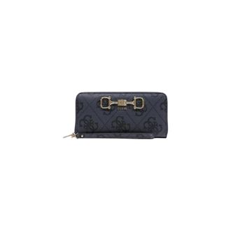 Guess Femme, Accessoires, Gris, Taille: ONE Size Portefeuille zipp&eacute; avec imprim&eacute; et multiples poches