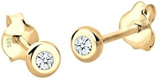 DIAMORE Elli DIAMONDS Boucles dOreilles Femmes Boucles dOreilles Basic Elégant Classique avec Diamant en Or Jaune 585