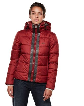 G-Star RAW Damen Meefic Hooded Padded Jacke, Rot (Dry red D17597-B958-5298), M