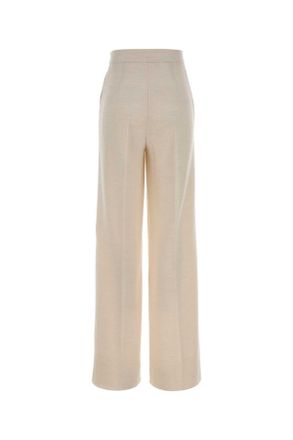 Max Mara Womens Ivory Wool Attinia Pant Avorio Exterior: Virgin Pantaloni Trousers