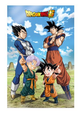 SD toys 3D-Poster Battle of Gods Goku Vegeta Family Dragon Ball Super - Ma&szlig;e 38 x 58 cm