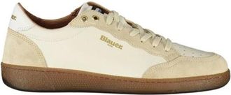 Blauer Homme, Chaussures, Blanc, Taille: 45 EU Baskets Basses en Cuir