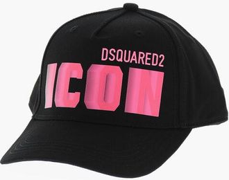 Dsquared2 ICON Solid Color Baseball Cap with Fluorescent Print size One Size