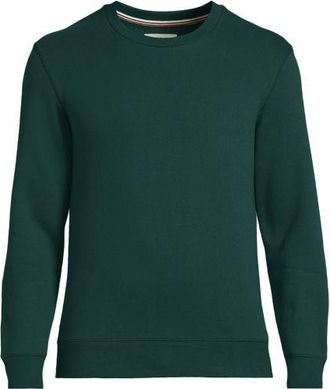 Lands End Rundhals-Sweatshirt SERIOUS SWEATS, Herren, Größe:44-46 regular, Grün, Baumwoll-Mischung/Polyester-Mischung, by Lands End