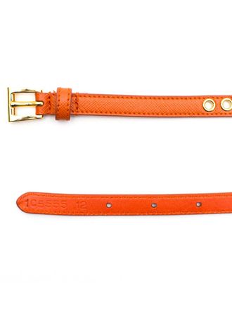 Prada Ceinture fine &agrave; oeillets Prada Orange