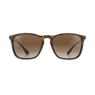 Ray-Ban Sonnenbrille Chris 4187 856/13 Gummi Havanna Gradient Braun