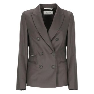 PESERICO Zweireihiger Leinenblazer - - Jackets - Damen - Braun - L