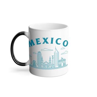 Fabulous Thermoreagierende Tasse Magische Tasse - Mexico Minimalist Mexiko Travel Architecture - 325 ml