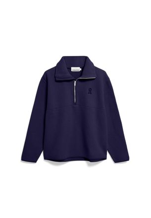 Armedangels Damen Fleece-Sweatshirt aus Bio-Baumwolle HAARLEENAA Oversized Fit Tinted Navy