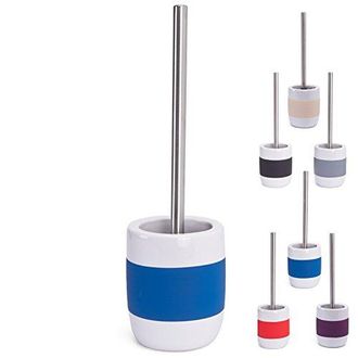 MSV WC B&uuml;rste Klob&uuml;rste Toilettenb&uuml;rste Moorea aus Keramik Soft Touch Blau