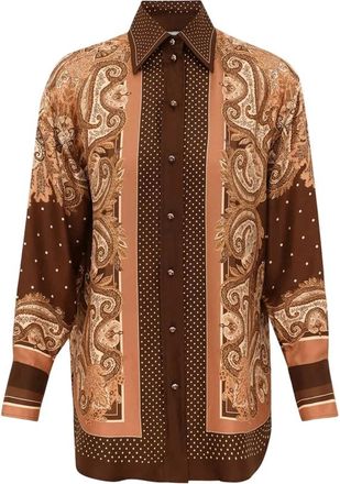 Zimmermann Femme, Blouses et Chemises, Brun, Taille: 34 FR Luna Relaxed Shirt