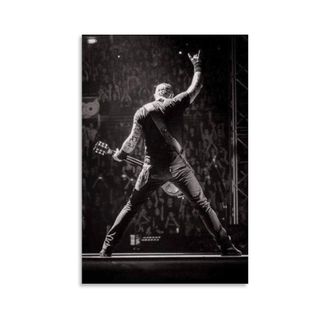 Generic James Hetfield Metallica Live Vintage Leinwand Poster Wandkunst Dekor Drucke Poster Moderne Leinwand Kunst Bilder F&uuml;r Wohnzimmer Schlafzimmer 12x18inc
