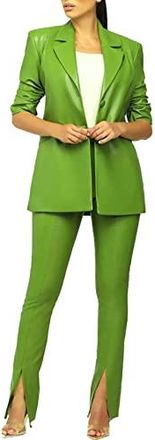 Generic Ensemble de v&ecirc;tements de d&eacute;tente pour femme en coton et lin haut de gamme avec chemise brod&eacute;e en lin et pantalon &agrave; jambes larges, ensemble deux pi&egrave;ces