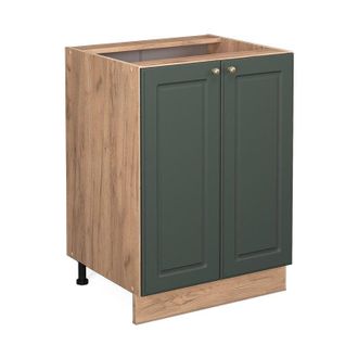 Vicco Küchenunterschrank Fame-Line, Grün-Gold Landhaus, 60 cm ohne Arbeitsplatte Vicco