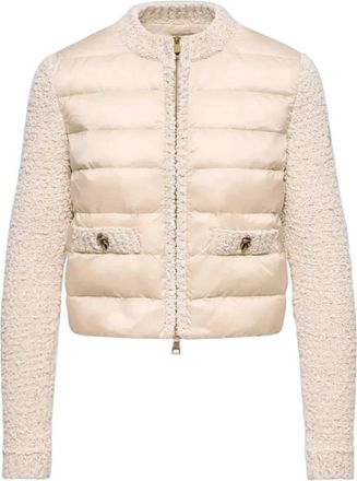 Moncler Femme, Vestes, Beige, Taille: 42 FR Cardigan