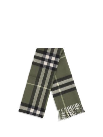 Burberry Check Cashmere Scarf - Green