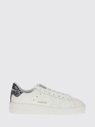 Golden Goose Baskets Pure-Star en cuir et tissu paillet&eacute; avec broderies