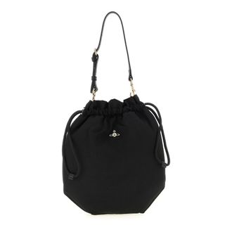 Vivienne Westwood Femme, Sacs, Noir, Taille: ONE Size Sac bandouli&egrave;re &agrave; cordon de serrage avec motif Orb